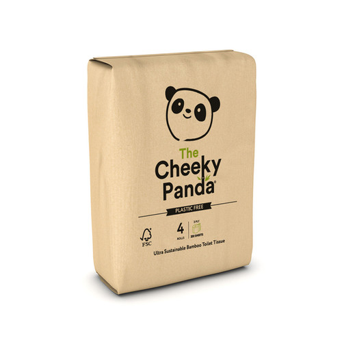Cheeky Panda Plastic Free Toilet Tissue - 4 pack | Zero Pantry