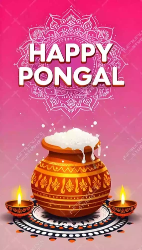 Traditional Festival Pongal Poster - Happy Pongal, Poster Design, Mattu ...