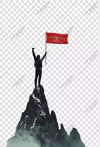 Man Holding Mountain Success NTK Flag Png - NTK Flag Png, NTK Png, Man ...