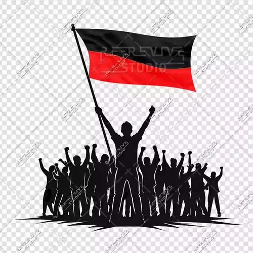 Crowd Silhouette DMK Flag Png - DMK Flag Png, DMK Png, Crowd Silhouette ...