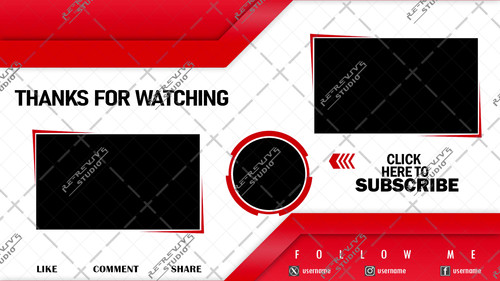 YouTube End Screen Animation 6 - YouTube Outro Template, Animated Outro | RE-Revive Studio
