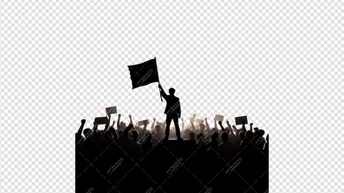 Crowd Protest Silhouette Png - Protest silhouette, Protest Png, People ...