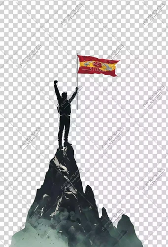 Man Holding Mountain Success TVK Flag Png - TVK Flag Png, TVK Png ...