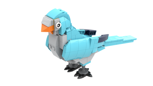 Pebbles the Blue Quaker Parrot | BrickshipsDesigns