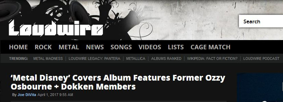 Review - Loudwire re: ‘Metal Disney’ Covers Album Features Former Ozzy ...