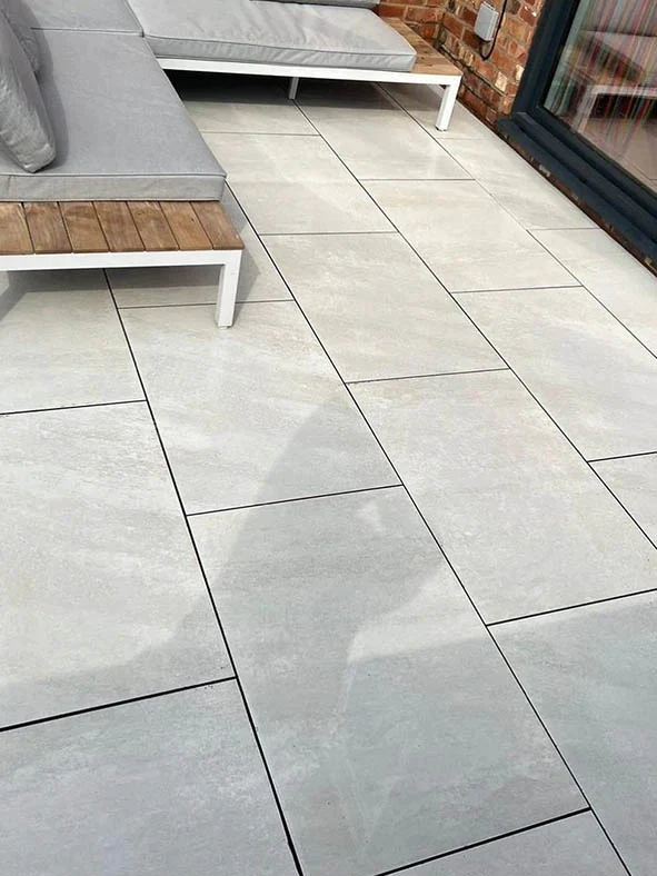 Himalayan White Porcelain Paving Slabs 900x600x20mm From £27m2 | Jbc Paving