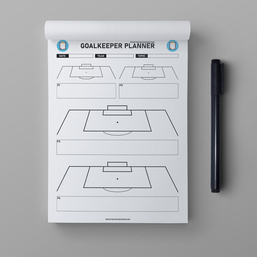 Goalkeeper Training Planner – A4 Coaching Deskpad for Session Planning ...