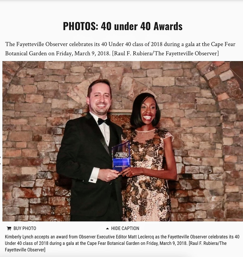Founder Kimberly Lynch honored as Fayetteville Observer's 40 under 40 ...