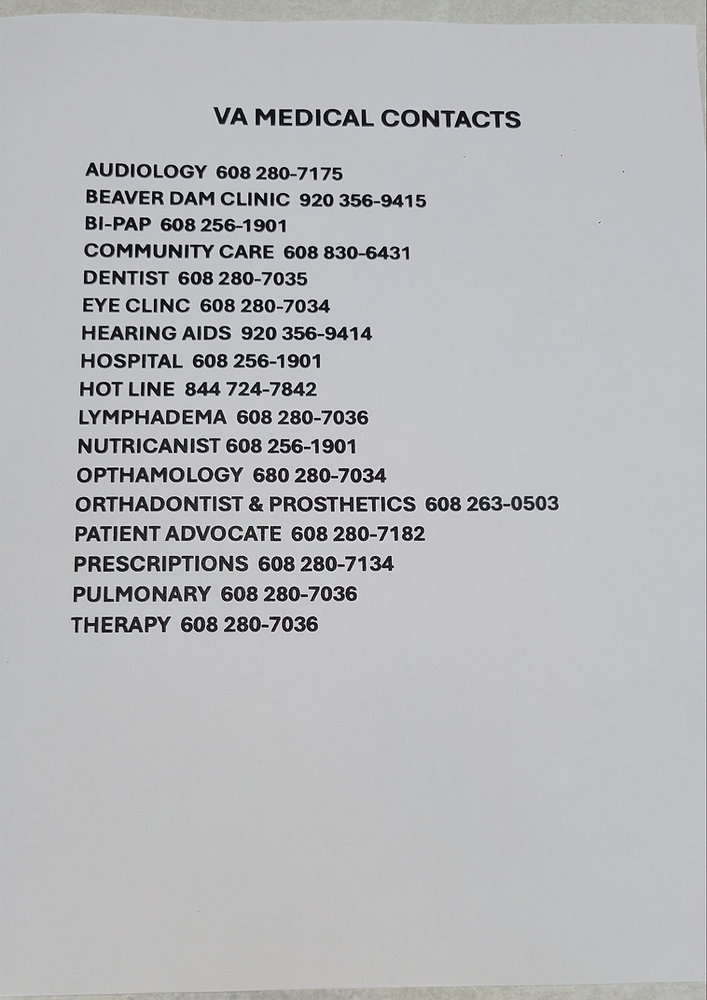 VA phone numbers