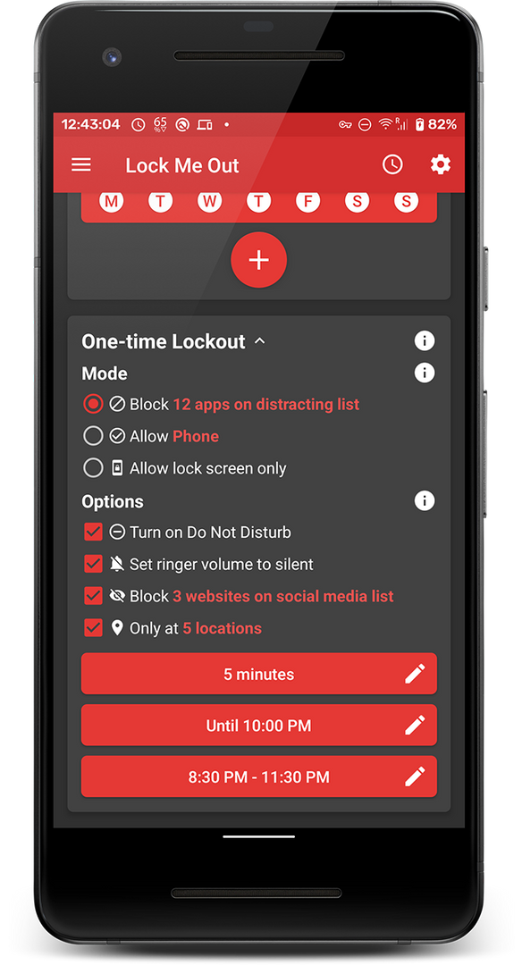 Lock Me Out | Freedom from phone addiction
