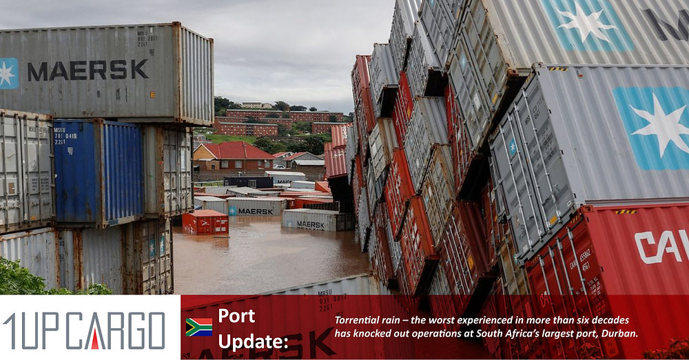 Floods knock out South Africa’s largest port