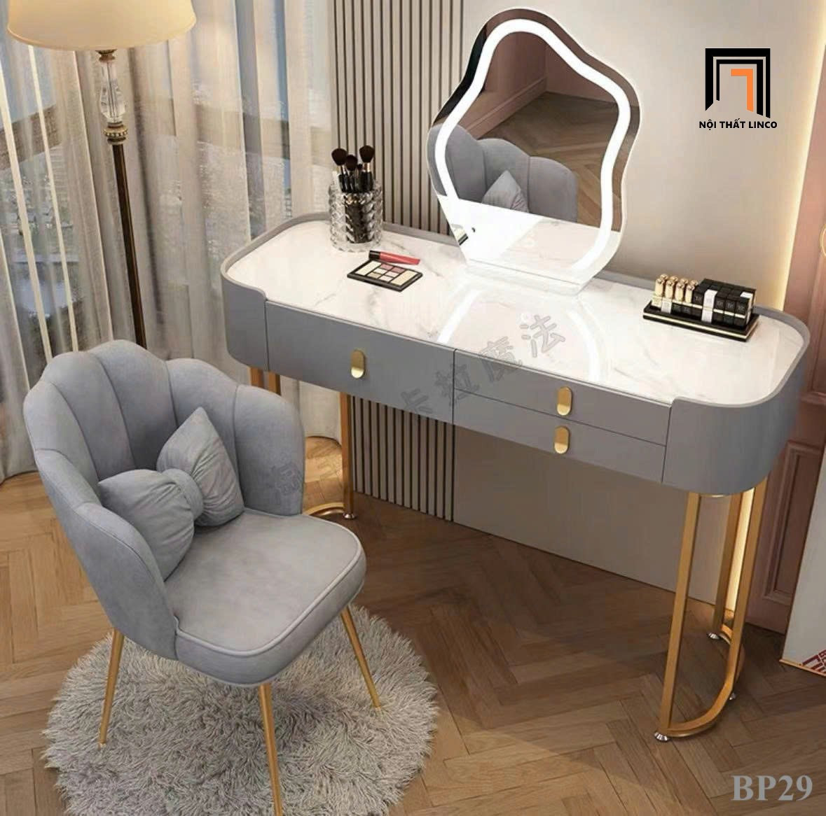 Bàn phấn | Bàn trang điểm | Tủ phấn | Kệ trang điểm | Nội thất Linco HCM