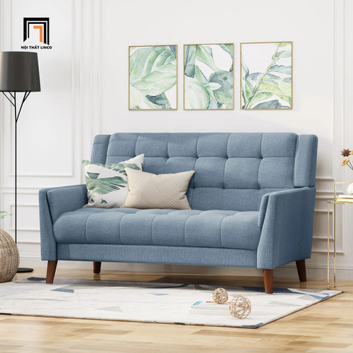 Ghế sofa băng gia đình BT54 Monte 1m5 vải nỉ xanh dương | Nội thất ...