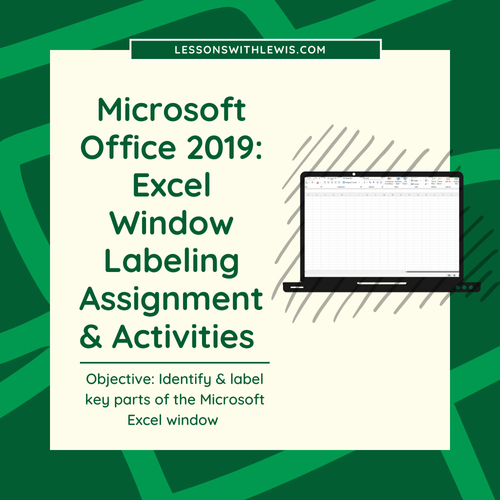 Microsoft Office 2019: Excel Window Labeling Assignment & Activities ...
