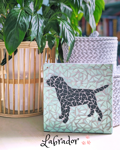 Labrador Dog Mosaic Wall Art | Montet Designs