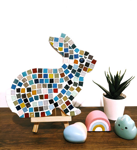 Bunny Rabbit DIY Mosaic Kit - Multi Coloured Rainbow | Montet Designs