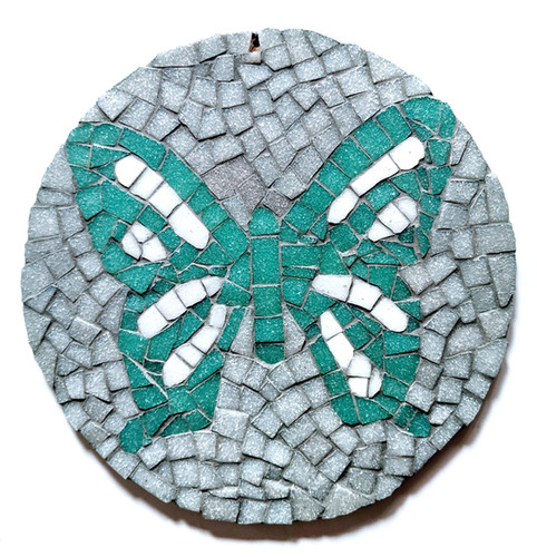 Turquoise and Grey Butterfly DIY Mosaic Kit | Montet Designs