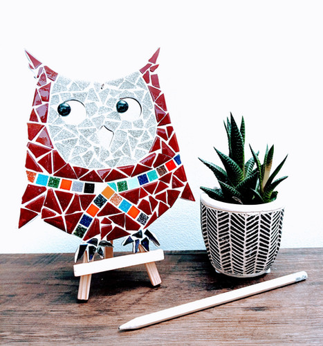 Owl with Scarf DIY Mosaic Kit | Montet Designs