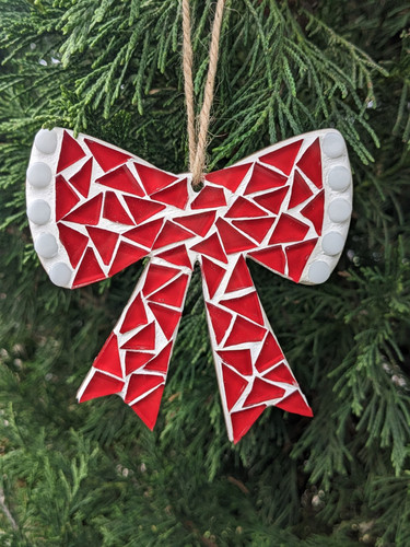 Festive Red Bow Mini Mosaic Kit | Montet Designs