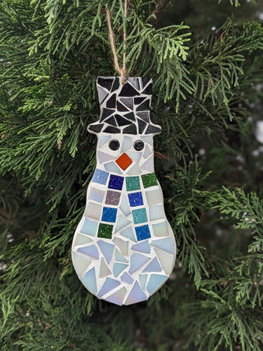 Snowman With Scarf Festive Mini Mosaic Kit | Montet Designs