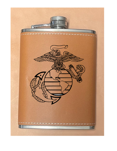 S/S FLASK wrapped in leather | D.A. Kustoms