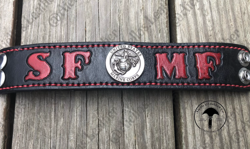 Custom leather wrist straps | D.A. Kustoms