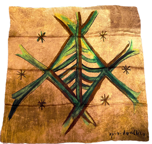 Ayizan Gold Veve scarf | Modern Manbo