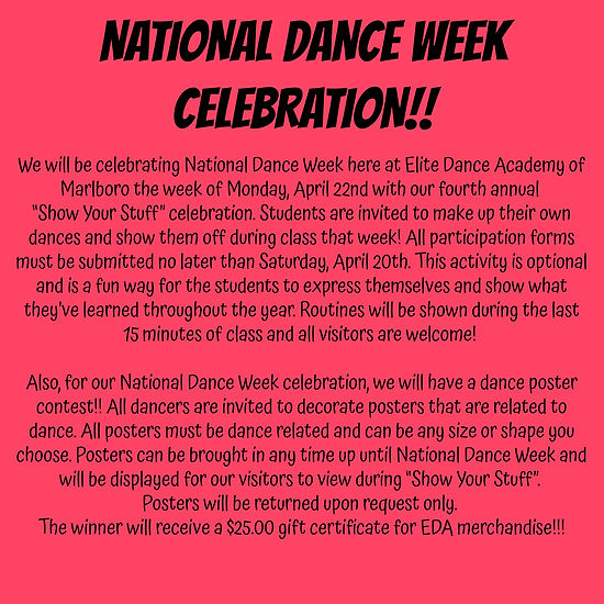 NATIONAL DANCE WEEK | Mysite