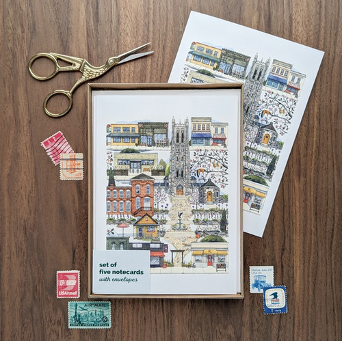 Duke & Old West Durham, NC notecard set | Papermill Creative