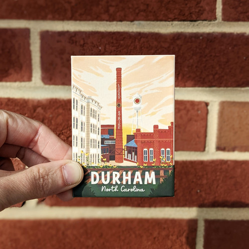 Durham, NC souvenir magnet | Papermill Creative