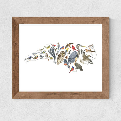 Birds of North Carolina watercolor art print | Papermill Creative