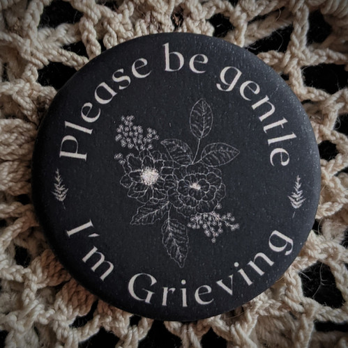 Grieving Pin ~ Flowers | Stone Circles