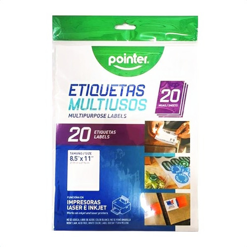 Etiquetas multiuso Pointer 20 hojas | todoescolar