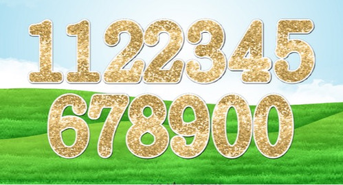 23" Number Set - Stella Font | Amy's Yard Cards