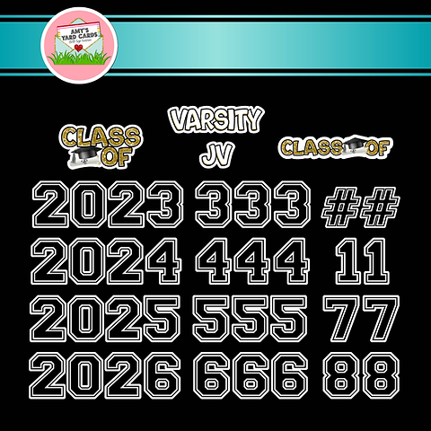 varsity numbers font