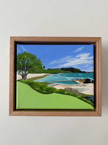 Yamba Ocean Pool - Framed Original Painting | Lisa May Turner Art