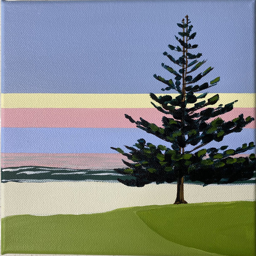 The Big Tree at Potato Point Beach Original Painting | Lisa May Turner Art