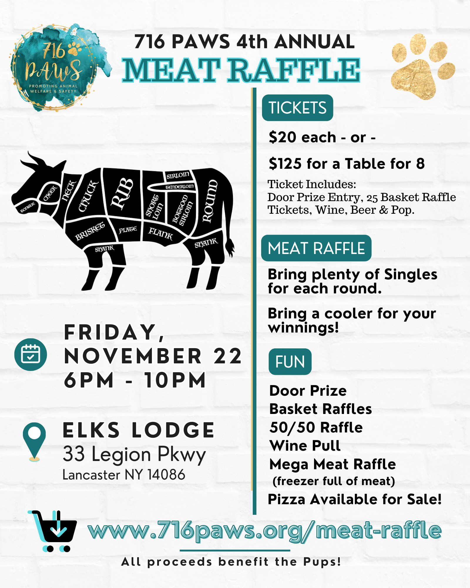 4th Annual Meat Raffle | 716 PAWS