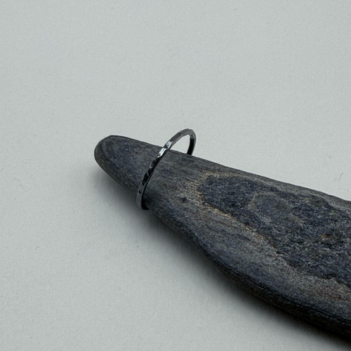 Oxidised Textured Stacking Ring | Lali