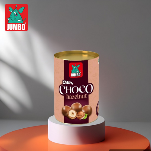 JUMBO Milk Choco Hazelnut, Milk Chocolate Covered Hazelnuts, 70g Tin ...