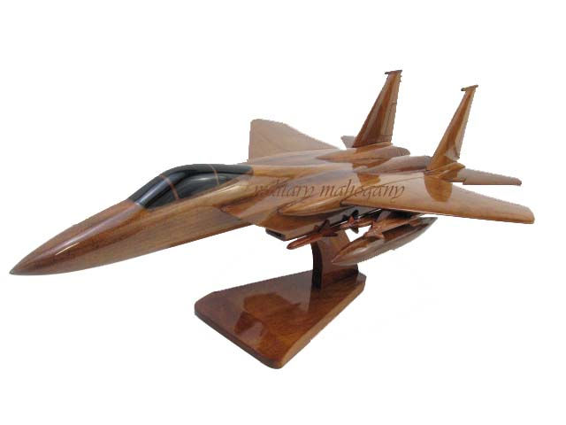 F-15 Eagle Wooden Model | Military Mahogany