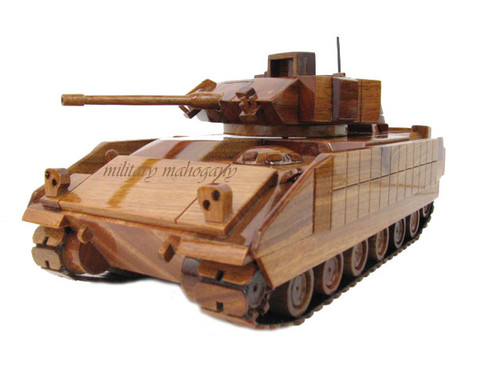 M2/M3 Bradley Fighting Vehicle Wooden Model | Military Mahogany