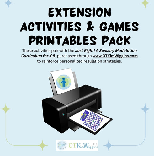 Just Right! Extension Activities & Games (Printable Packet) | otkimwiggins