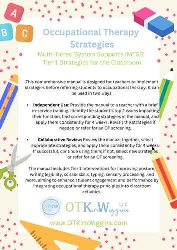 Occupational Therapy Strategies: MTSS Tier 1 Strategies for the ...
