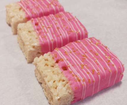 Chocolate Dipped Rice Krispie Treats | YummyCakes