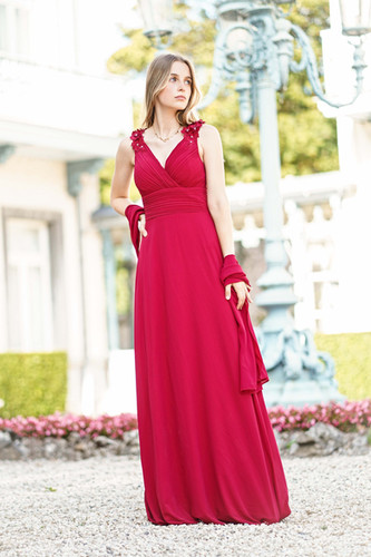 CHERYL ∣ Robe longue demoiselle d'honneur rouge cerise | La Boutique TONIC