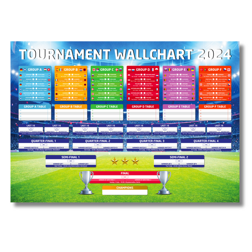 Tableau mural Stadium Glow Edition 2022 | Football Wallcharts