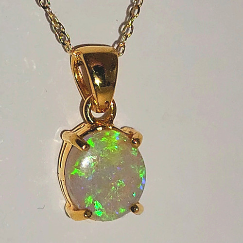 LR 1.0ct Crystal Opal Pendant Necklace in GOLD | GCW