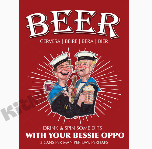 METAL MAN CAVE SIGN -Oppo beer | KitMuster