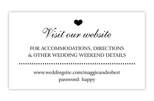 Visit Our Website Cards | Handmade Wedding Stationery by Paper Ink Love